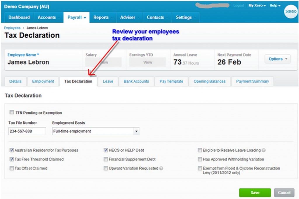 Review your employees tax declaration - Jet Convert - Conversions